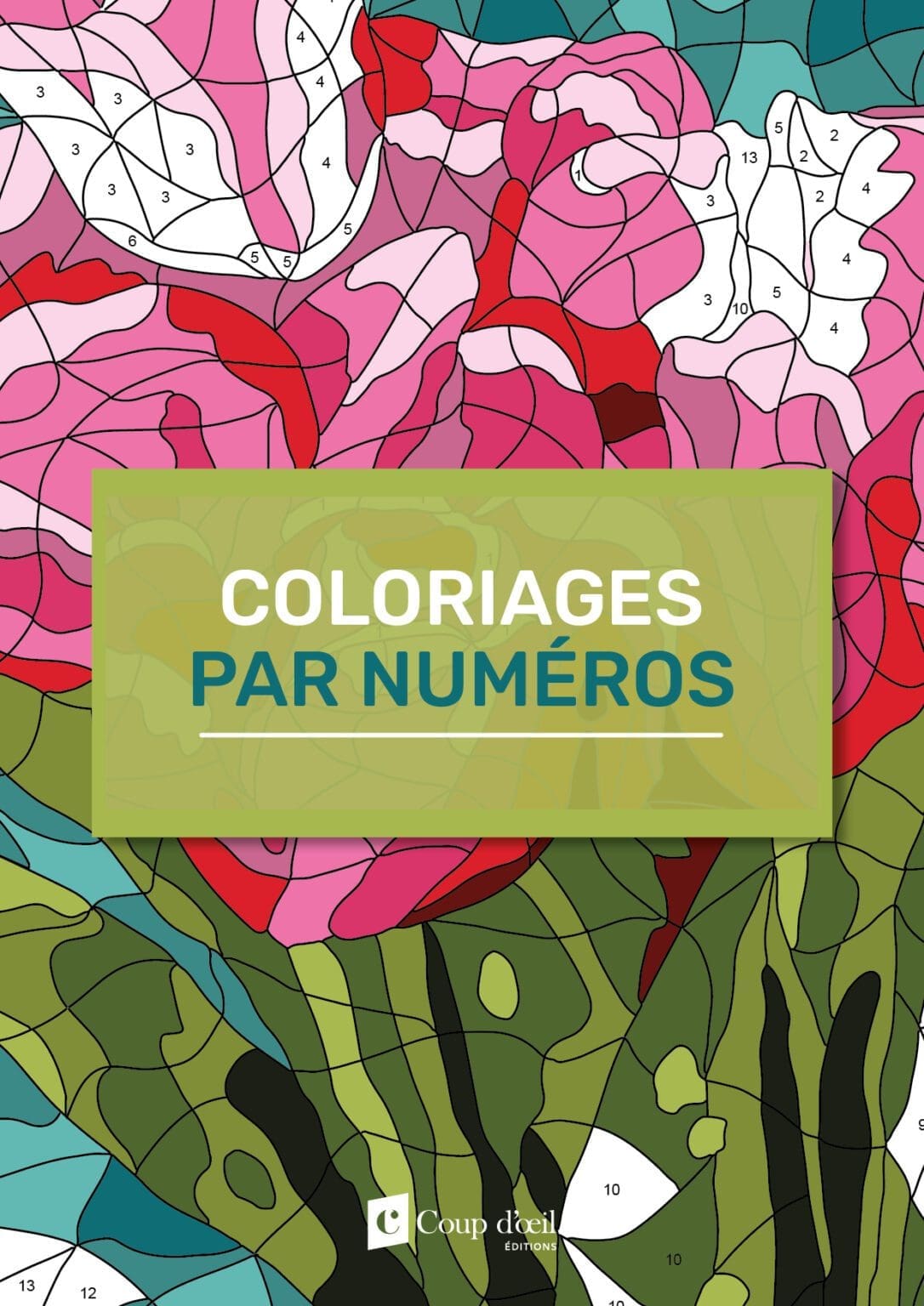 Coloriages par numéros adultes - Fleurs - Goélette